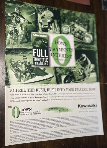 Full Page AD for Kawasaki Motorcycle Ad#2448 | eBay