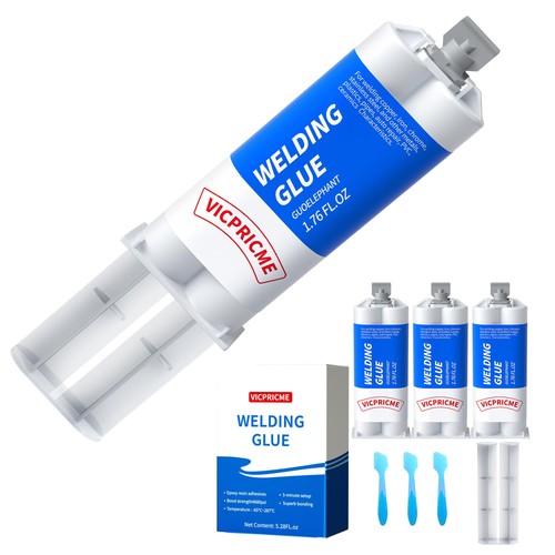 Metal Glue, 1.76 oz Automotive Glue Heavy Duty Waterproof, Weld Fill ...