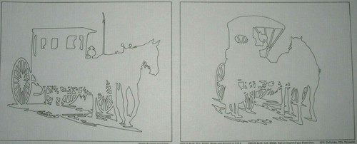 * 1002 HORSE AND BUGGY CART - HOME ACCENTS UNLIMITED Picture (Artex-Tri ...