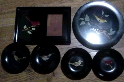 Couroc Set Of 4 Bowls. Serving Platter And Tray | eBay