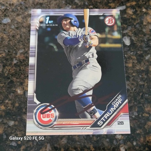 Chase Strumpf IP Auto Baseball Card (Chicago Cubs) 2020 Bowman #BD-178 ...