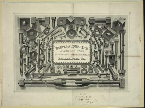 Hoopes & Townsend,manufacturers Philadelphia,poster ad,nuts and bolts ...