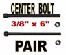 Leaf Spring Center Bolt - 3/8 x 6 (PAIR) Fine Threaded Leaf Bolts with ...