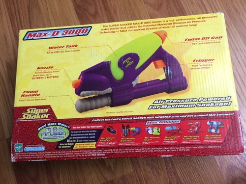 MAX-D 3000 SUPER SOAKER Pressurized Pump Water Gun by Larami Hasbro ...