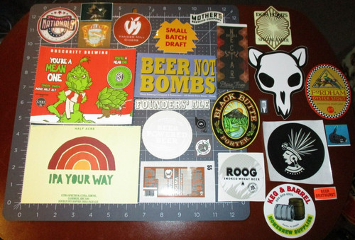 25 BEER STICKER PACK LOT decal craft beer brewing brewery tap handle ...
