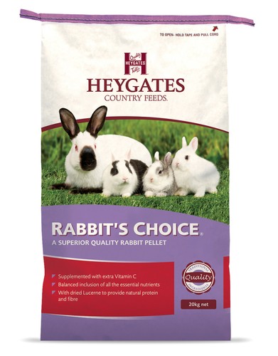 Heygates Rabbit's Choice Pellets 20kg Food for Rabbits, Guinea Pigs ...