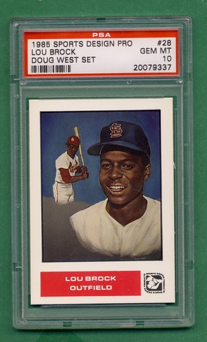 1985 Sports Design Pro #28 Lou BROCK PSA 10 HOF Set Break Pop 1 of 2 | eBay