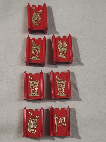 Vintage 1977 Stratego Red 5,6,9,flag Army Piece Board Game Replacement ...