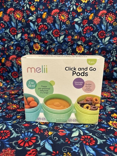 Set of 6 New Melii Snap & Go Baby Food Freezer Storage & Snack ...