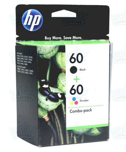 2pk Genuine HP 60 Black & Color C4640 C4780 C4670 D1660 D2500 D2530 ...