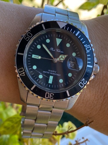 Vintage Mens Diver Watch Quartz Rene Valentin 39mm | eBay