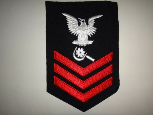US Navy Petty Officer 1st Class PO1 Large Chevron w/ MACHINERY ...