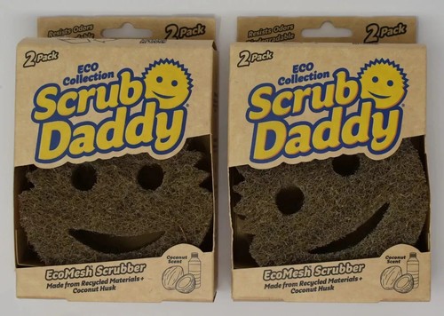 2- Scrub Daddy ECO Collection EcoMesh Scrubber 2 pack Coconut Scent | eBay