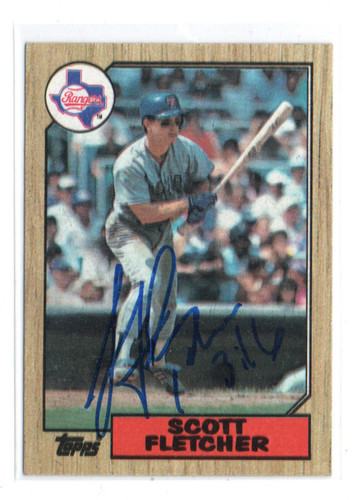 SCOTT FLETCHER TEXAS RANGERS 1987 TOPPS IP/TTM AUTOGRAPH AUTO | eBay