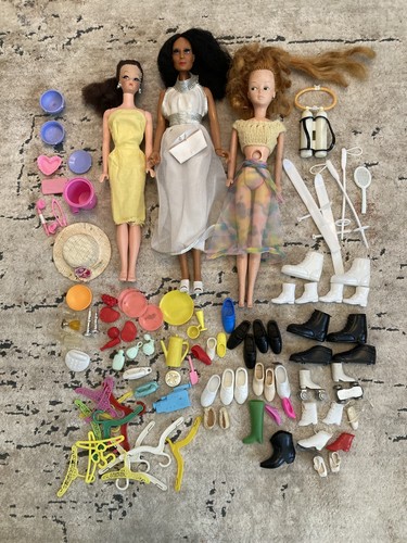 Vintage 60’s Barbie Clone Mego Cher shoes, boots ski diving tank Tressy ...