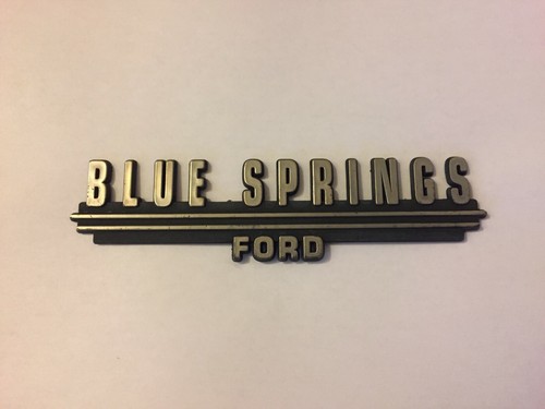 Plastic Blue Springs Ford Car Dealership Emblem | eBay