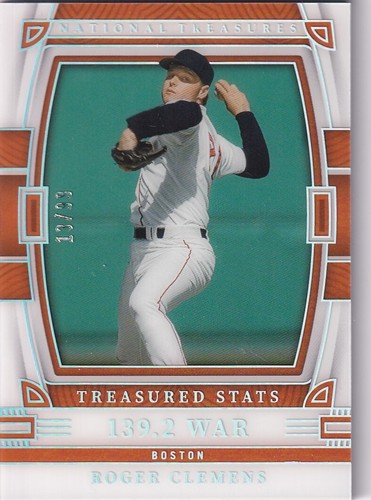 ROGER CLEMENS /99 NATIONAL TREASURES TREASURED STATS RED SOX SP #RT ...