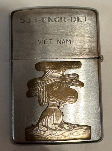 1968-1969 Vintage Custom Vietnam War Zippo Lighter REAL GOLD Snoopy | eBay