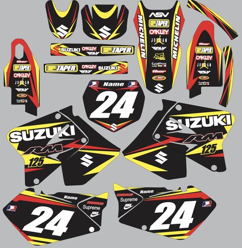 Suzuki RM125 RM 125 GRAPHICS shrouds Plates Fenders 2003-2012 | eBay