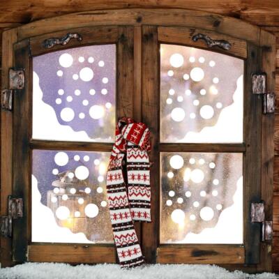 Snow Stickers in Christmas Window Decorations for sale | eBay