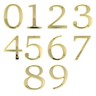 Large 5" Polished Brass Metal Flush House Address Numbers, Bold ...