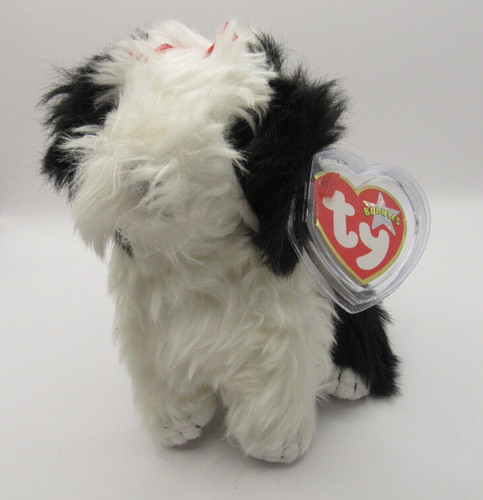 Poofie The Black & White Dog - TY Beanie Baby Soft Toy 2001 for sale ...