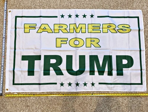 Donald Trump Flag FREE SHIPPING Farmers For Trump WHITE 3x5' Sign USA ...