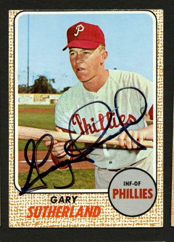 Gary Sutherland #98 signed autograph auto 1968 Topps Baseball Trading ...