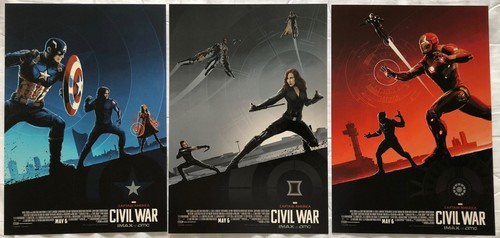 Captain America Civil War Official AMC IMAX Posters Set of 3 | eBay