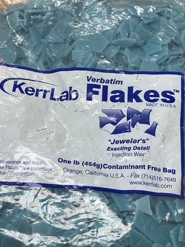 INJECTION WAX KERR "VERBATIM" BLUE ZIRCON FLAKES 1 LB BAG HIGH ...
