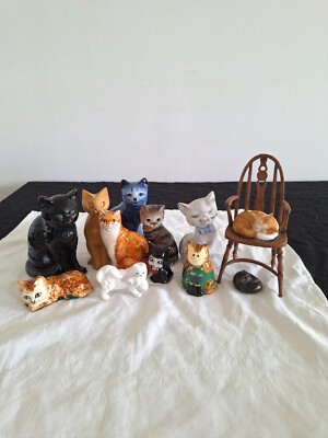 Porcelain Cat Figurines for sale | eBay