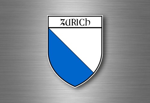 Sticker Car Motorcycle Emblem City Flag Badge Zurich Switzerland | eBay
