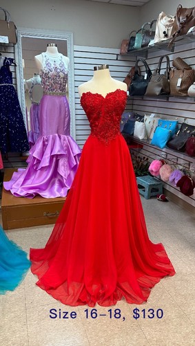 Beautiful Red Dress Size 12-14, $130 | eBay
