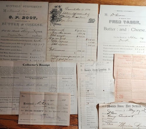 Oneonta, NY~~8 Antique 1886-1909 Bill Head Receipts..130+ Years Old! | eBay
