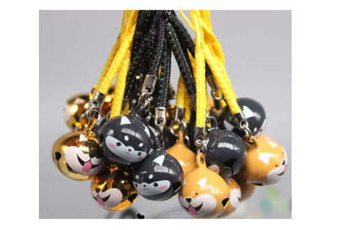 60pcs good luck corgi dogs Jingle Bells DIY Crafts Lanyard Accessories ...