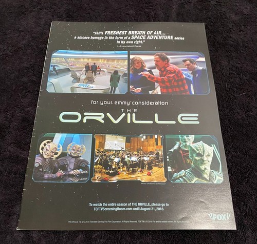 THE ORVILLE 2018 Emmy ad Seth MacFarlane as Captain Ed Mercer, Bortus ...