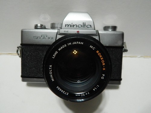 Minolta SRT 101 35mm Film Camera w/ Minolta 50mm f/1.4 Lens + wide angle lens ++ | eBay