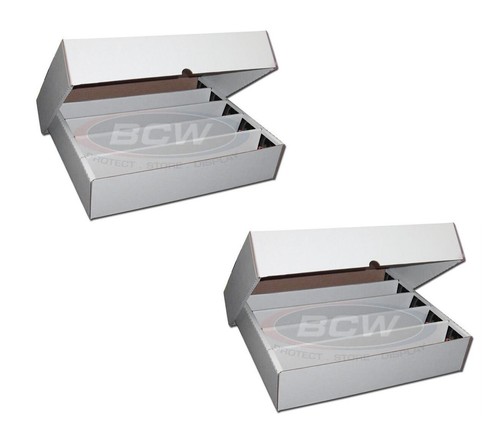 2 BCW 5000 Count Trading Card Storage Boxes (Full Lid) | eBay