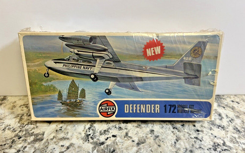 Vintage 1976 Airfix 1/72 Britten-Norman Defender Plastic Airplane Model ...