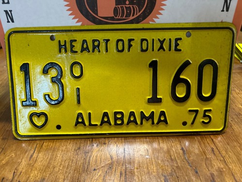 Vintage 1975 Alabama License Plate Heart of Dixie | eBay