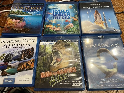 Lot of 6 Blue Ray DVDs NASA IMAX Travel Adventure Seas Coral Reef ...