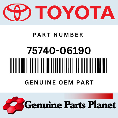 Genuine Toyota MOULDING Assembly, Rear Door LH - 75740-06190, 2018-2022 ...