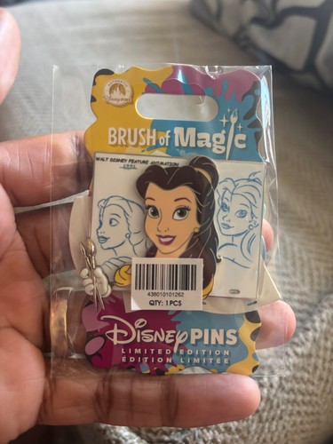Disney Beauty Beast Brush of Magic Belle Pin Limited Edition 3750 | eBay