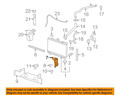 2012-2015 Chevrolet Camaro GM OEM Radiator-Side Baffle Left 20957772 ...