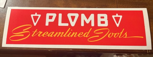 Plomb Tools Streamlined decal 9 1/2” for restoration of vintage tool ...
