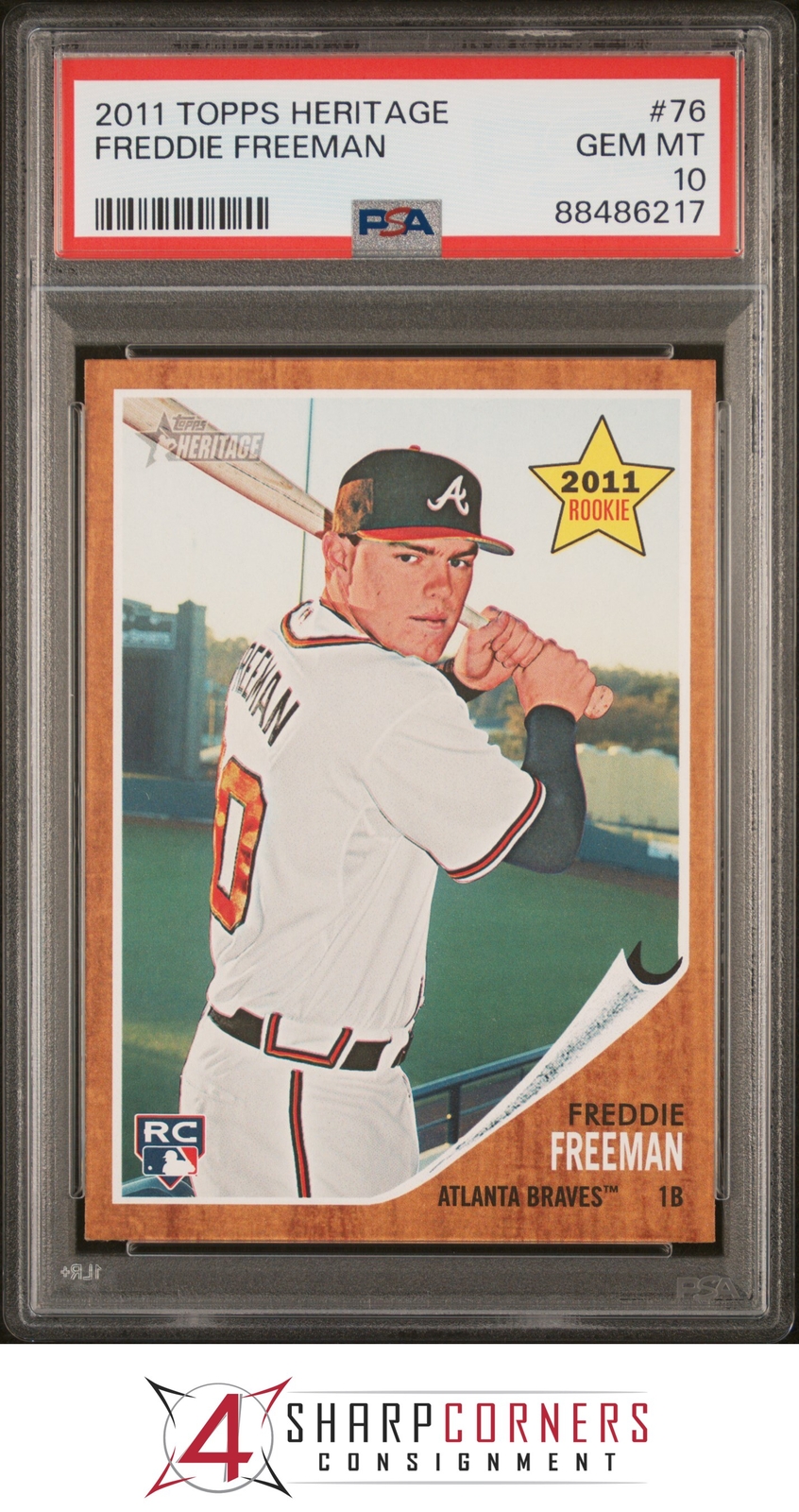 Freddie Freeman 2011 Topps Heritage #76 Base Price Guide - Sports Card ...