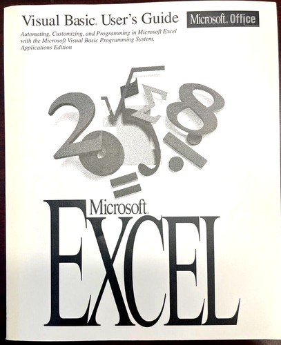 Visual Basic User's guide Microsoft Excel Book Version 5.0 | eBay