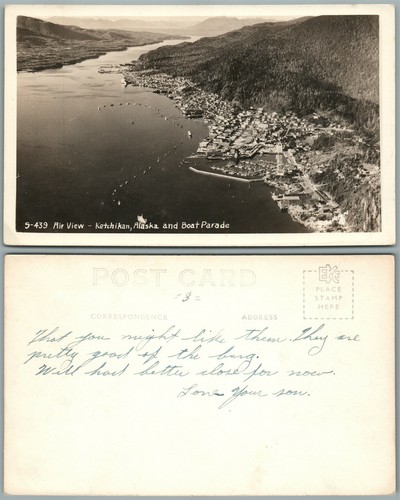 KETCHIKAN ALASKA & BOAT PARADE VINTAGE REAL PHOTO POSTCARD RPPC | eBay