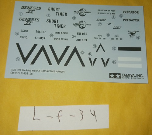 SALE PRD Academy 1/35 Scale USMC M60A1 reactive armor decals only | eBay