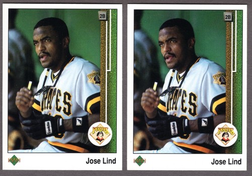 (2) 1989 UPPER DECK JOSE LIND CARD #334 LOT **NM-MT** PITTSBURGH ...